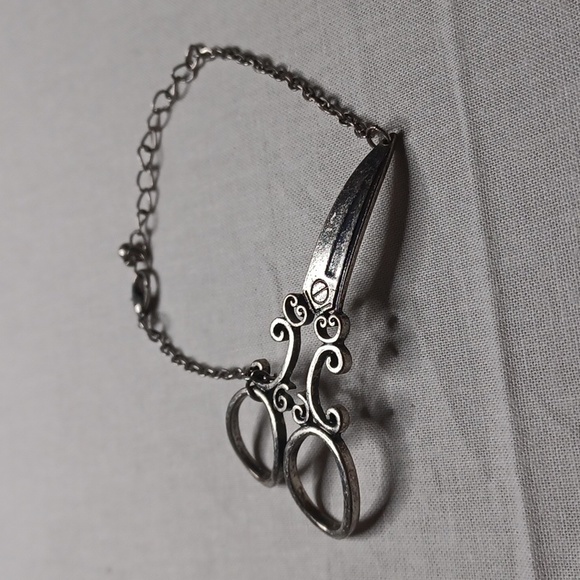 Jewelry | Silvertone Scissor Bracelet | Poshmark